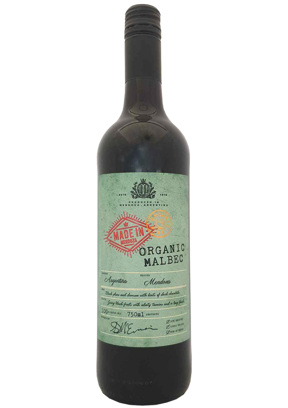 Mendoza Organic Malbec 75cl — Inverurie Whisky Shop
